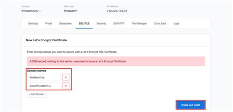 Installing A Free Ssl Certificate From Lets Encrypt In Cloudpanel Fornex