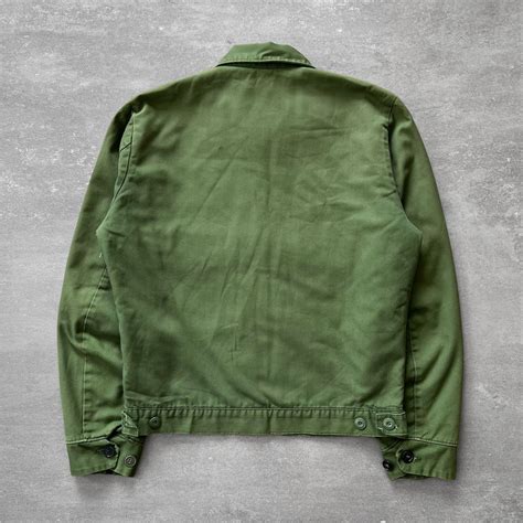 1970s Durable Press Faded Green Work Jacket Ametora