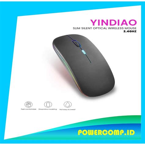Jual Yindiao A2 Mouse Wireless Rechargeable Bluetooth 1600dpi Mouse Silent Click Mouse Wireless