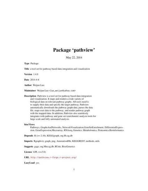 Package Pathview Bioconductor