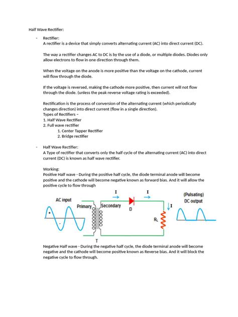 Half Wave Rectifier Theory Pdf