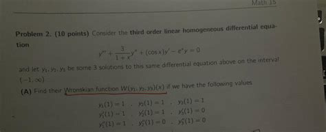 Solved Problem 2 10 Points Consider The Third Order