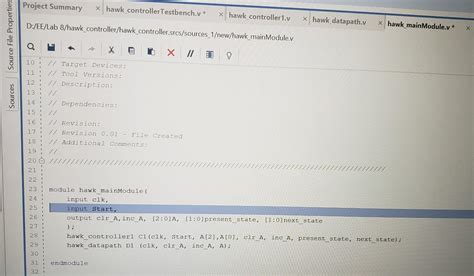 I Need A Tesbench Under Vivado Verilog Code For