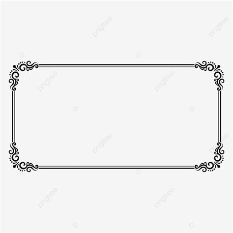 Landscape Rectangle Ornate Corner Border Borders Landscape Border Rectangle Border Png