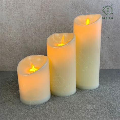 Jual Lampu Lilin Led 3 Ukuran Flameless Flickering Electric Candle
