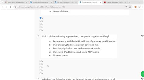 ethical hacking week 9 nptel assignment solutions 2024 youtube