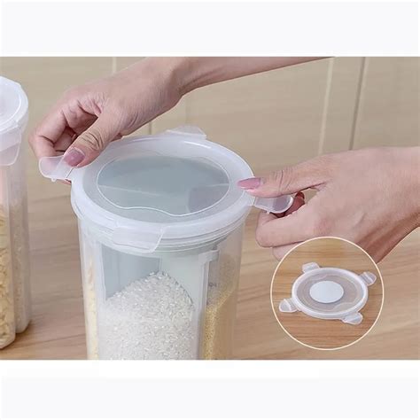 Funique рис бобы Stoarge Jar с крышкой уплотнения 4 решетки Холодильник Хранения Пищи Контейнер