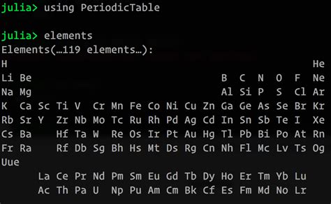 [ann] periodictable jl a small julia library for getting periodic