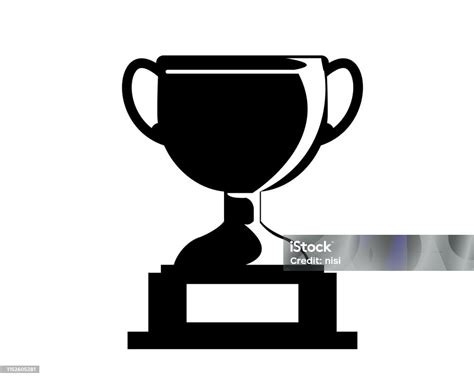트로피 컵 수상 평면 스타일의 벡터 아이콘입니다 챔피언 골든 트로피 1위에 대한 스톡 벡터 아트 및 기타 이미지 1위 금 금속 금색 Istock