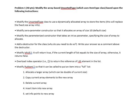 solved problem 1 40 pts modify the array based
