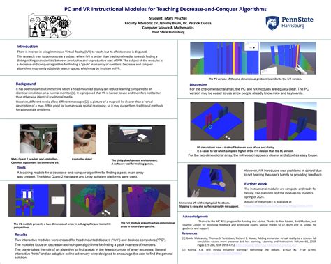 Pc And Vr Instructional Modules For Teaching Decrease And Conquer Algorithms Mc Reu Research