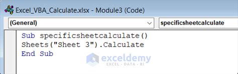 Excel Vba Calculate Workbook All Single Active Workbook Exceldemy