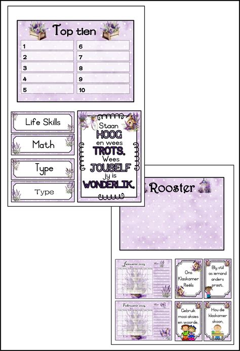 Lavender Classroom Package · Dazziling School Decor