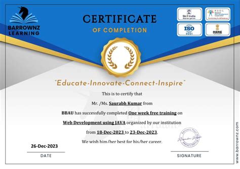 Barrownz Learning Academy On Linkedin Congratulations On This Fantastic Accomplishment Saurabh