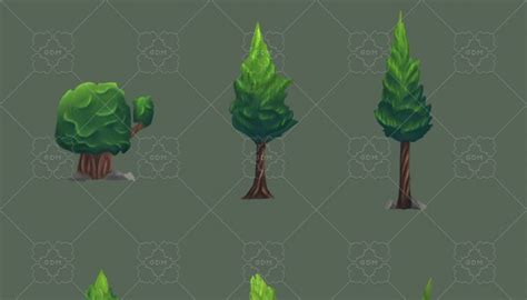 Cute 2D Tree BACKGROUND Pt1 GameDev Market