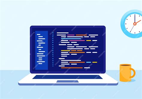 Premium Vector Coding Programmer Developer Flat Vector Illustration