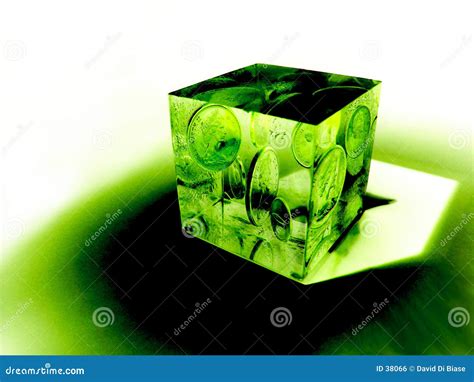 The Money Cube Stock Illustration Illustration Of Funds 38066