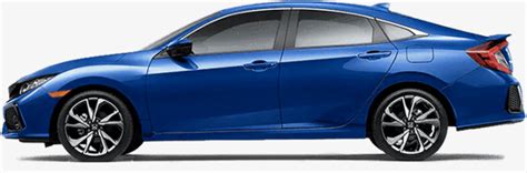 蓝色本田思域侧面 快图网 免费png图片免抠png高清背景素材库