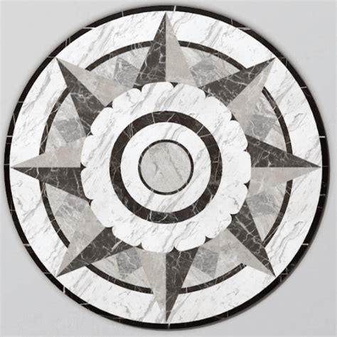 Tile Floor Medallions Compass Tile Floor Medallion גורג סטון