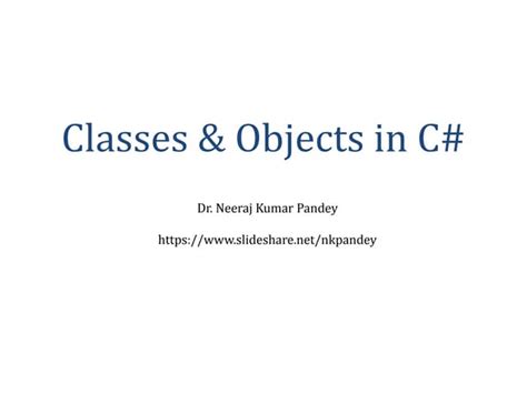 C Classes Objects Pptx