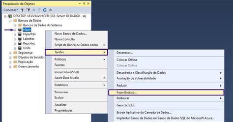 Como Criar E Restaurar Um Backup Do Banco De Dados No Hiper