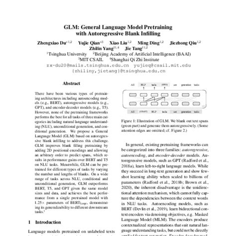 Glm General Language Model Pretraining With Autoregressive Blank