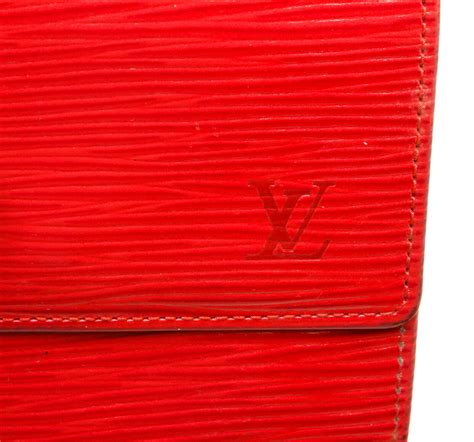 Louis Vuitton Red Epi Leather Elise Wallet Eterno Lusso