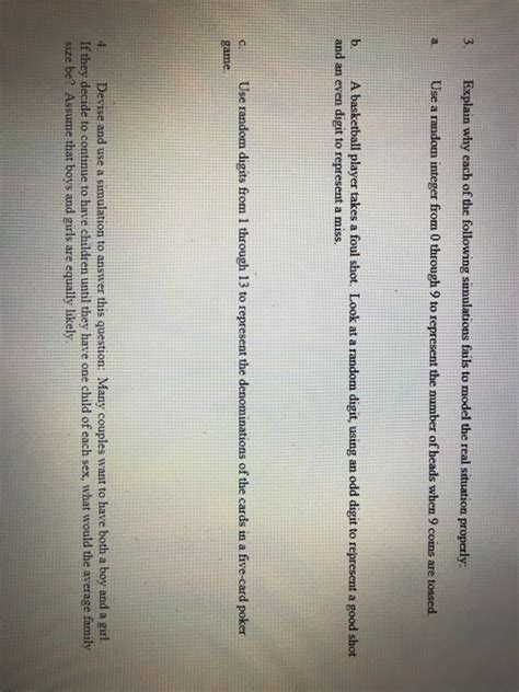 Solved 3 Explain Why Each Of The Following Simulations