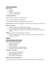 BME 100 Midterm 1 Study Guide Lecture 1 Belief Systems Belief Systems 1 2 3 4 Authority