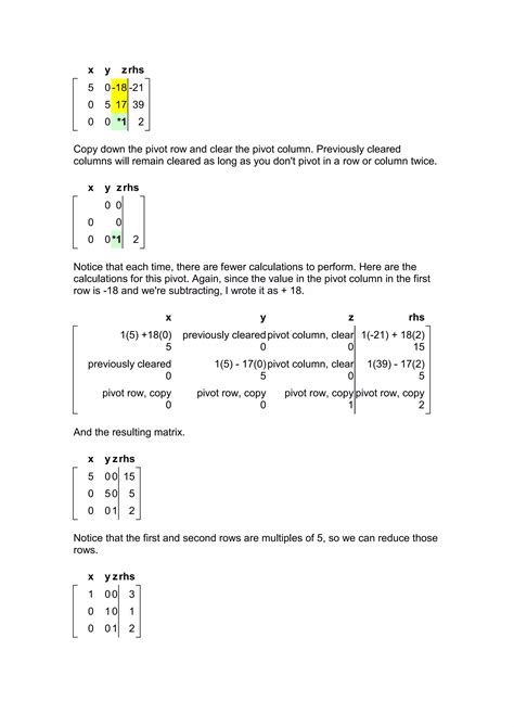 Gauss Jordan Elimination Through Pivoting Pdf