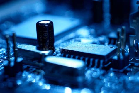 Microprocessor With Motherboard Background Computer Board Chip Circuit