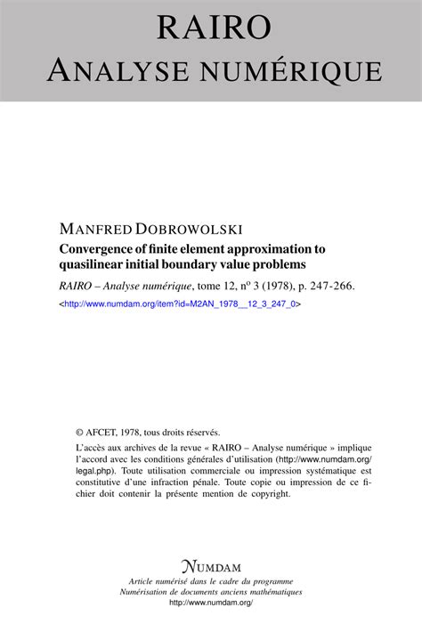 pdf l ∞ convergence of finite element approximation to quasilinear