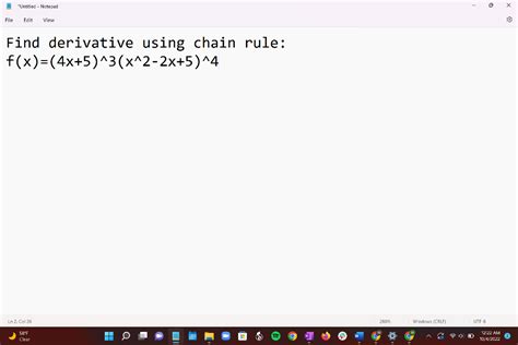 Solved Find derivative using chain rule: | Chegg.com