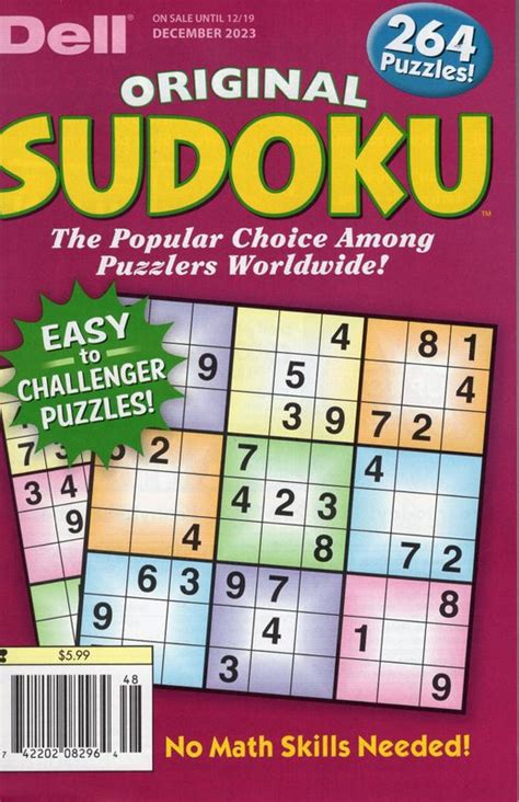 Best Sudoku Puzzle Books Dell Original Sudoku