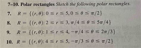 Polar Rectangles Sketch The Following Polar Chegg