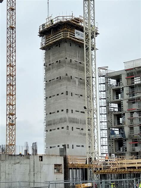 Slipform Construction Of Reinforced Concrete Core Of Brb A Building Completed In November Psi