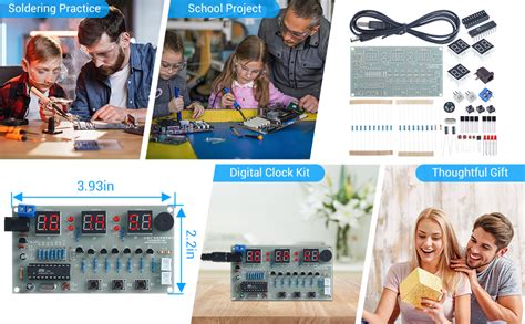 diy kit 6bit electronic clock alarm counter countdown stopwatch electronic soldering practice kits