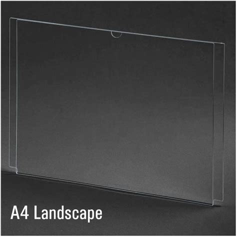 Acrylic Display Sleeve Sign Holder A4 Landscape