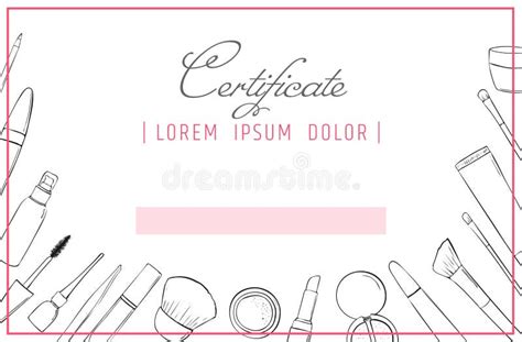 Certificate Makeup School Vector Illustration Stock Vector Illustration Of Diploma