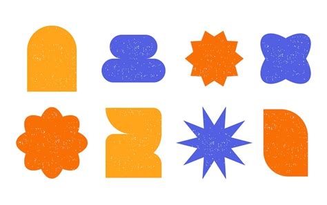 현대적인 레트로 기하학적 모양 프리미엄 벡터