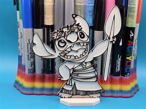 Stitch Moana Coloring Craft By Merilno3d Makerworld Download Free 3d