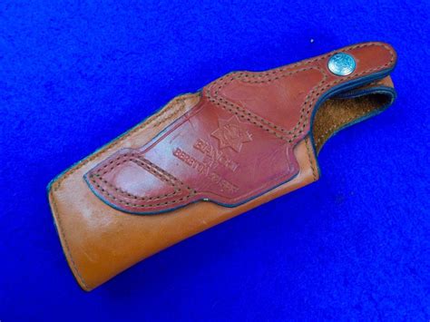 Vintage Us Bianchi 17 Beretta Pistol Revolver Gun Leather Holster Antique And Military From