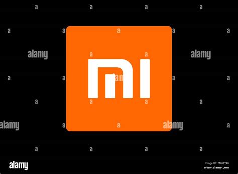 Xiaomi Logo Black Background Stock Photo Alamy