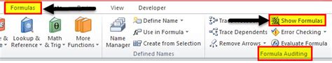 How To Show Formulas In Excel Using Shortcut Key Examples