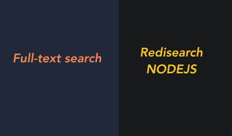 Full Text Search With Redisearch Nodejs