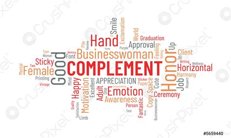 Compliment Word Cloud Background Relationship Awareness Vector Illustration Design Concept