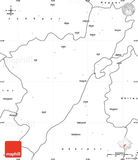 Blank Simple Map Of Pali