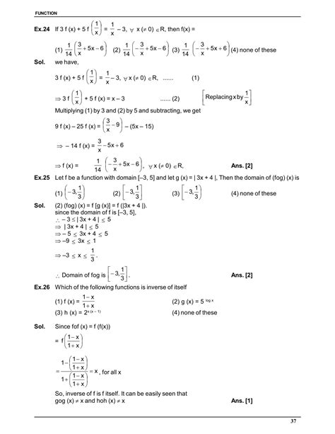 Functions Class 11 Notes And Solved Numericals For Iit Jee