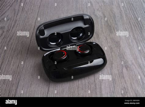 Bluetooth Earbuds In A Case Stock Photo Alamy