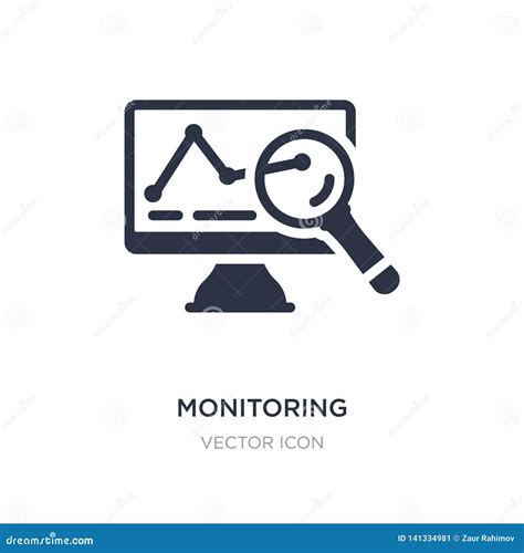Monitoring Icon On White Background Simple Element Illustration From Search Engine Optimization